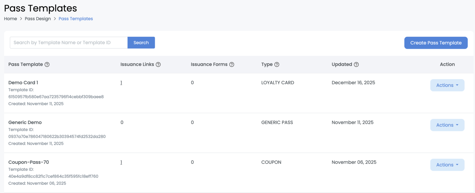 Pass Templates - Wallet That