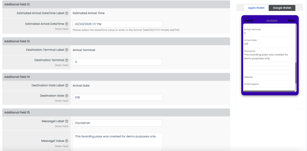 Creating a Pass Template for a Boarding Pass - Wallet That