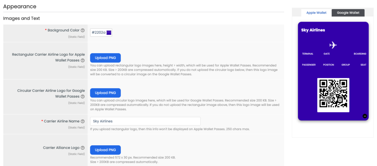 Creating a Pass Template for a Boarding Pass - Wallet That
