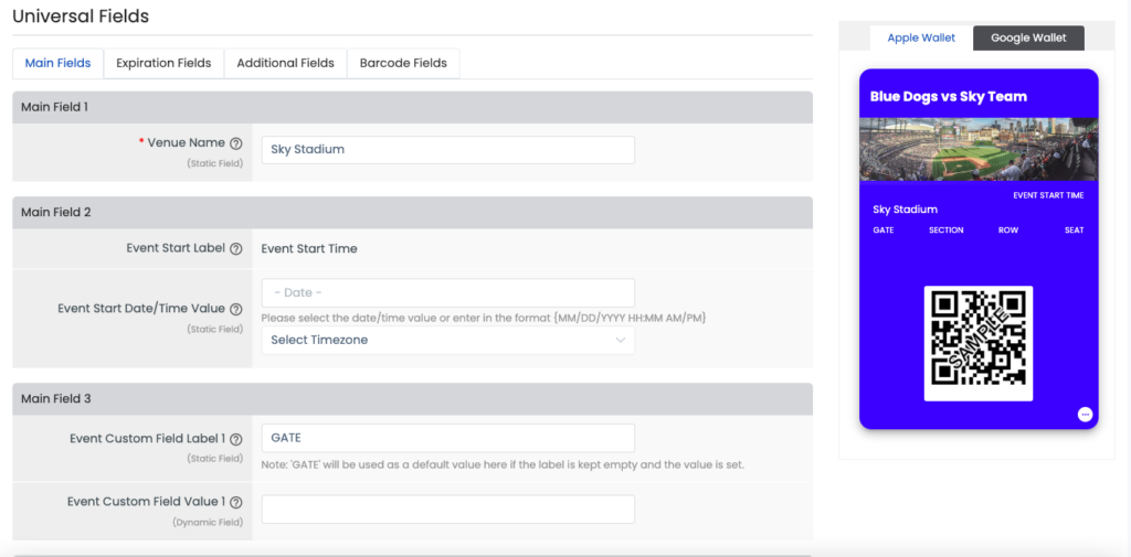 Creating a Pass Template for an Event Ticket - Wallet That
