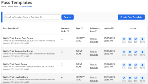 Pass Templates - Wallet That