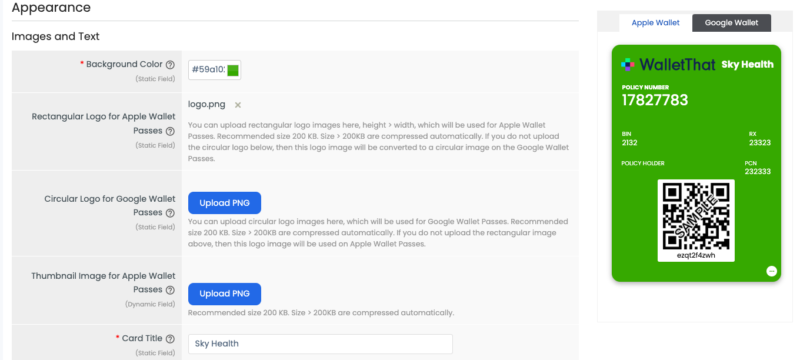 Creating a Pass Template for a Generic Pass - Wallet That