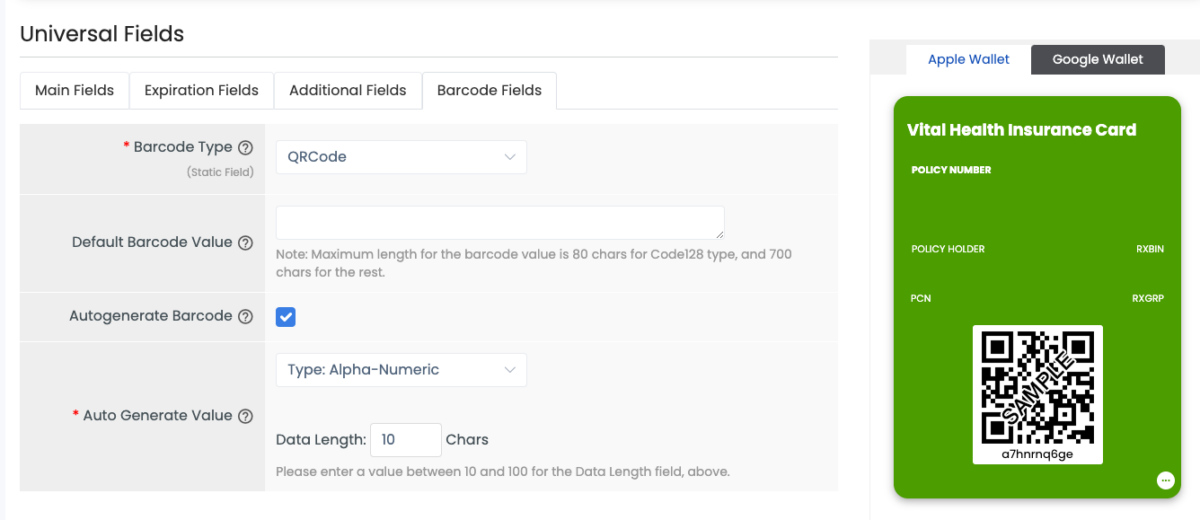 Creating a Pass Template for a Generic Pass - Wallet That