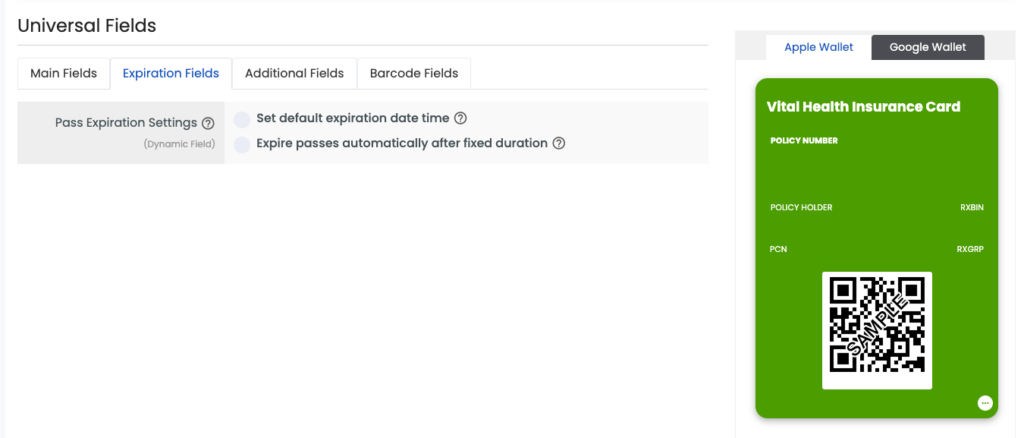 Creating a Pass Template for a Generic Pass - Wallet That